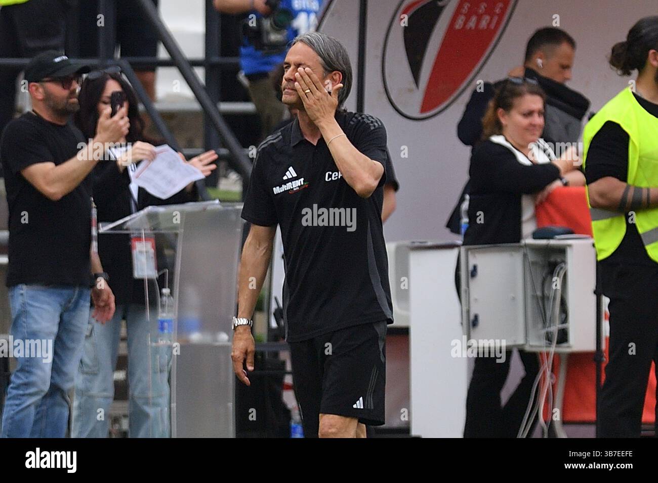 Bari, Italy. 06th May, 2025. Head coach of Pisa Filippo Inzaghi during ...