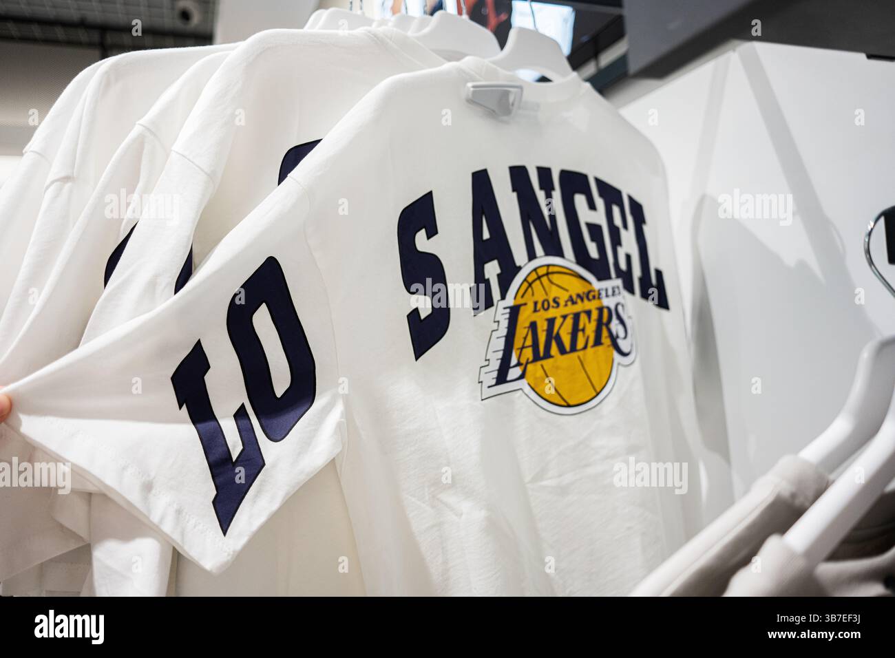 Ivano-Frankivsk, Ukraine - April 29, 2025: A collection of white team ...