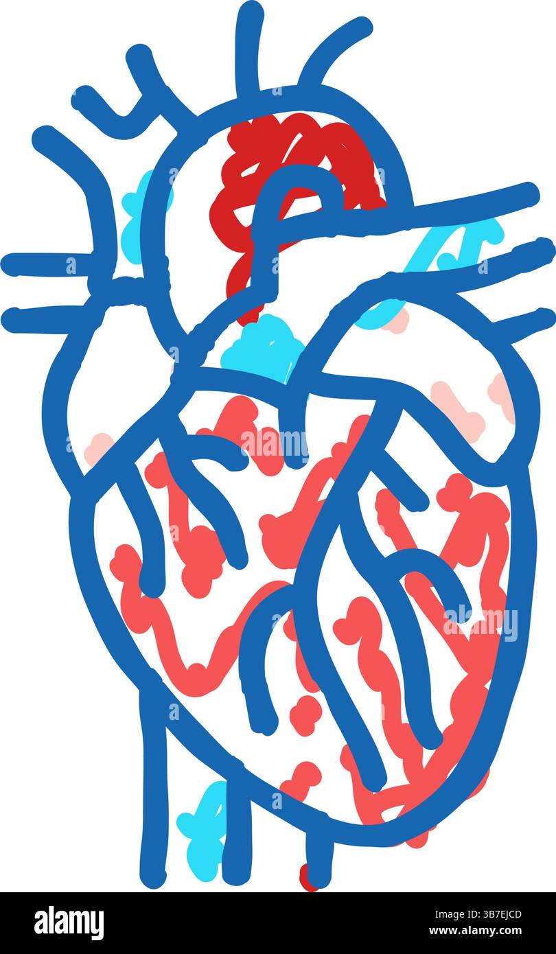 heart organ icon doodle illustration Stock Vector Image & Art - Alamy