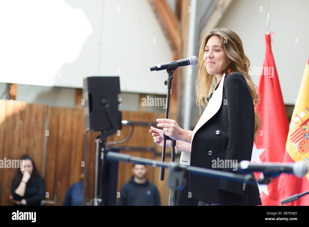 Singer Maria Carmona performs during the presentation of the program of ...