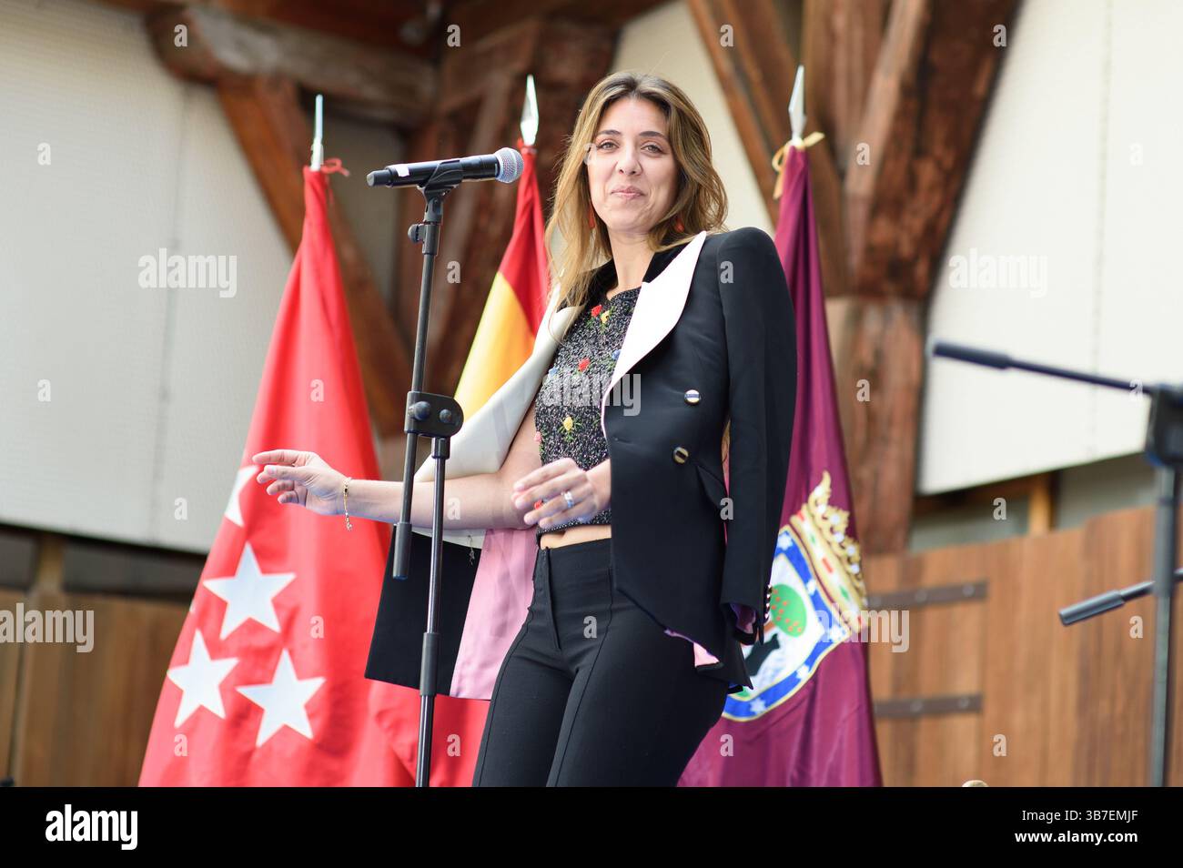 Singer Maria Carmona performs during the presentation of the program of ...