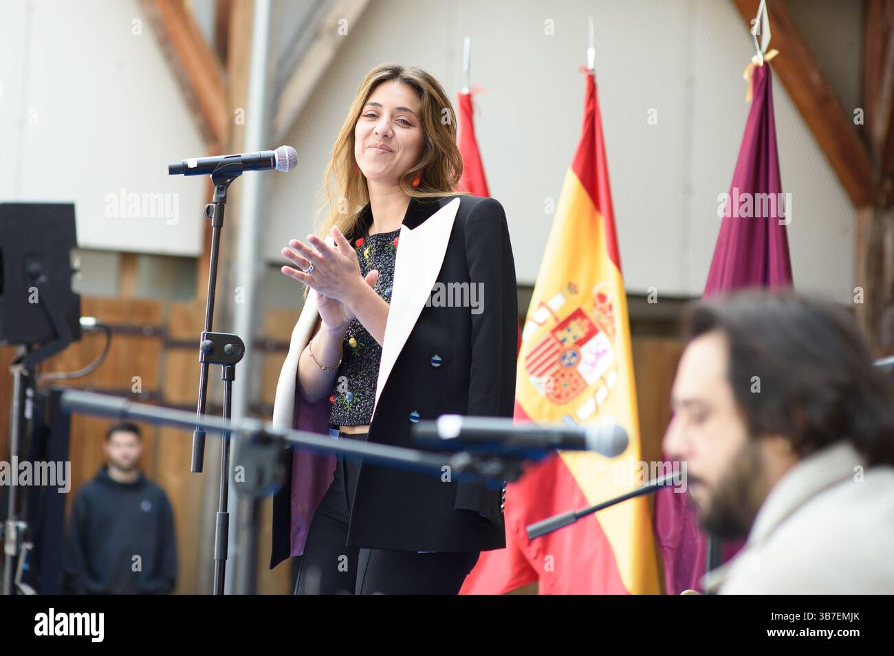 Singer Maria Carmona performs during the presentation of the program of ...