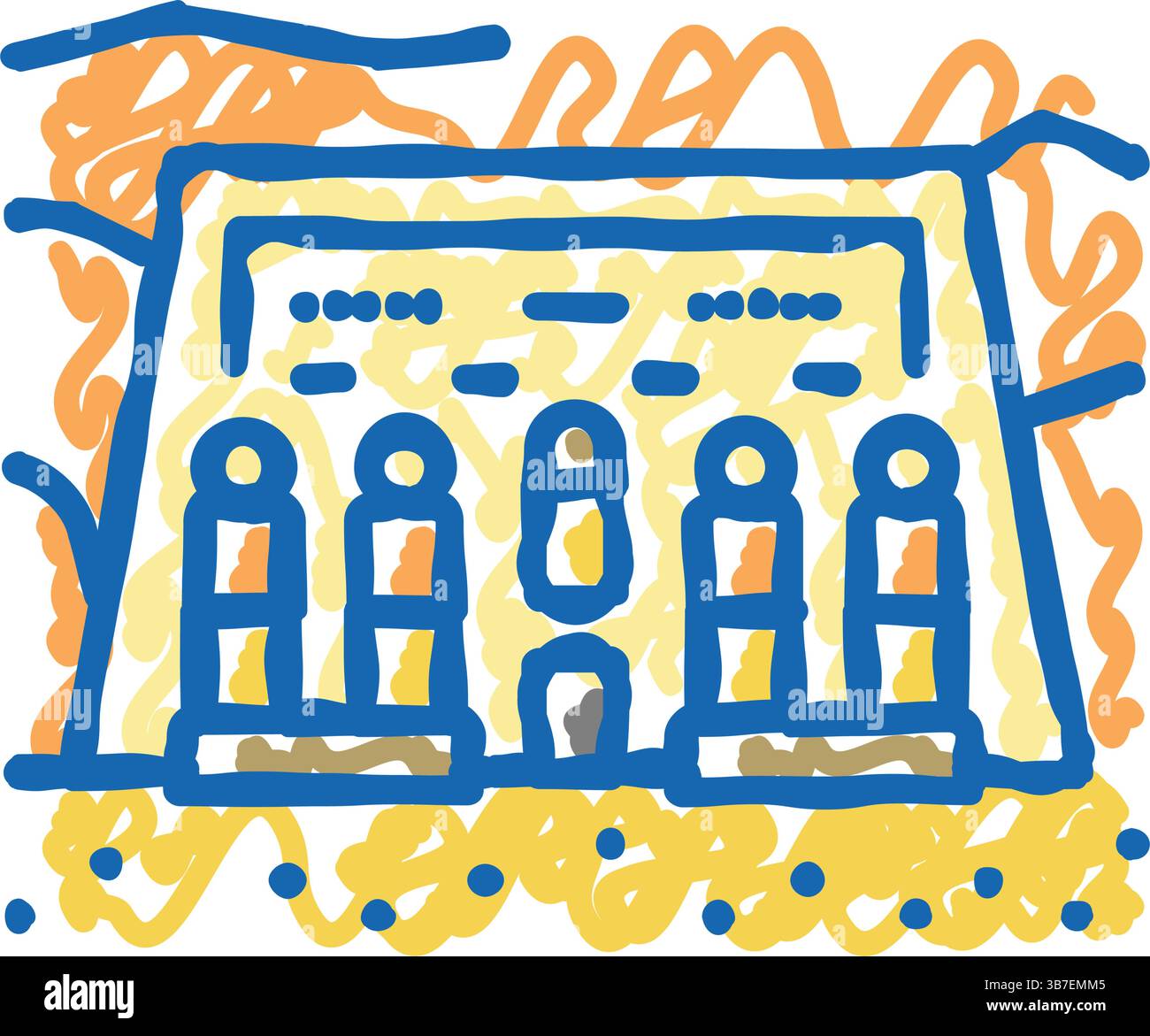 ancient egypt abu simbel icon doodle illustration Stock Vector Image ...