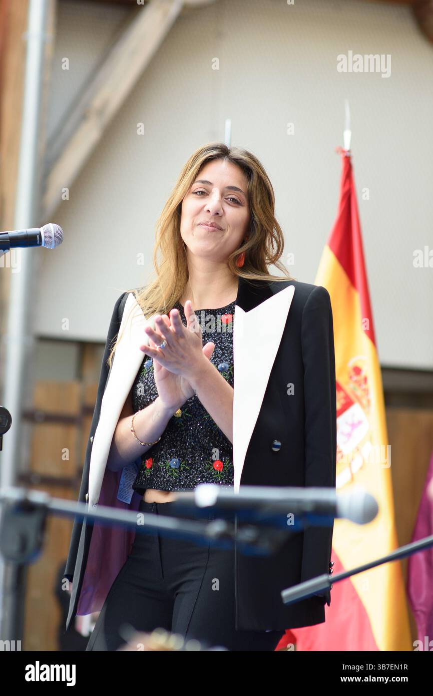 Singer Maria Carmona performs during the presentation of the program of ...