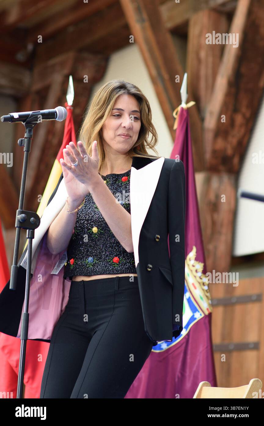 Singer Maria Carmona performs during the presentation of the program of ...