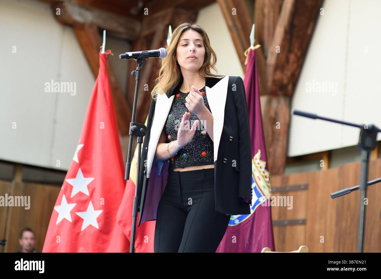 Singer Maria Carmona performs during the presentation of the program of ...