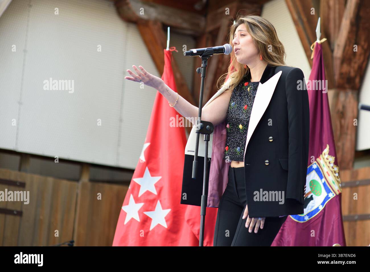 Madrid, Spain. 06th May, 2025. Singer Maria Carmona performs during the ...