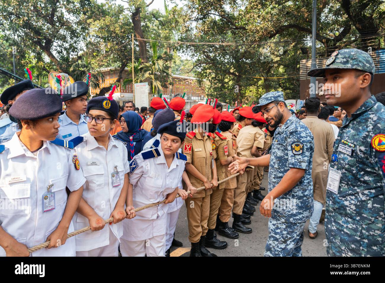 April 14, 2024, Dhaka, Dhaka, Bangladesh: Volunteers of the Bangladesh ...