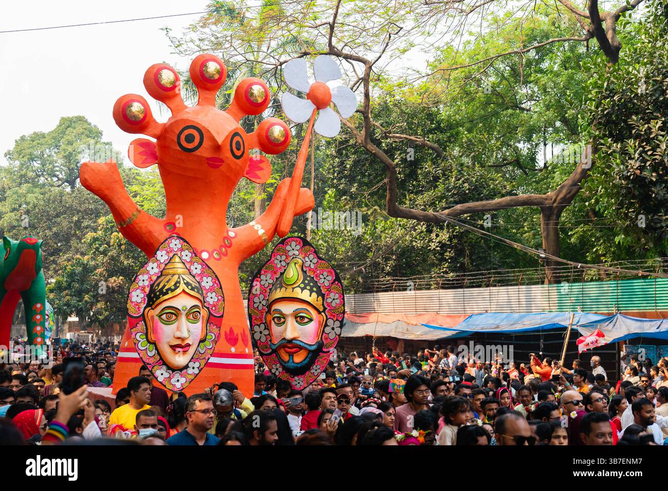 April 14, 2024, Dhaka, Dhaka, Bangladesh: People participate in a rally, also known as, Mongol ...