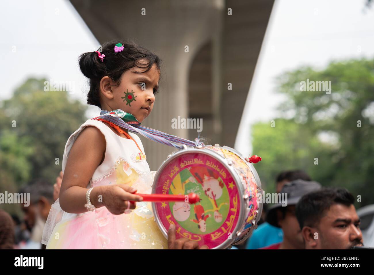 April 14, 2024, Dhaka, Dhaka, Bangladesh: A girl participate in a rally ...