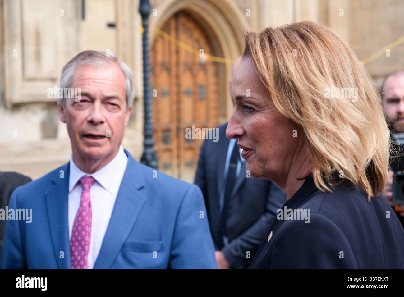 Houses of Parliament, London, UK. 6th Mat 2025. Nigel Farage and Reform ...