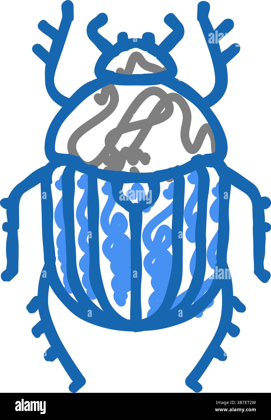 scarab bug icon doodle illustration Stock Vector Image & Art - Alamy