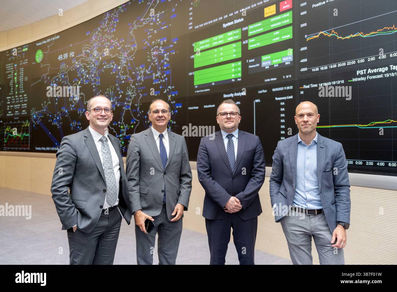 Brussels, Belgium. 06th May, 2025. Elia CEO Transmission Belgium Frederic Dunon, Elia Group CEO ...