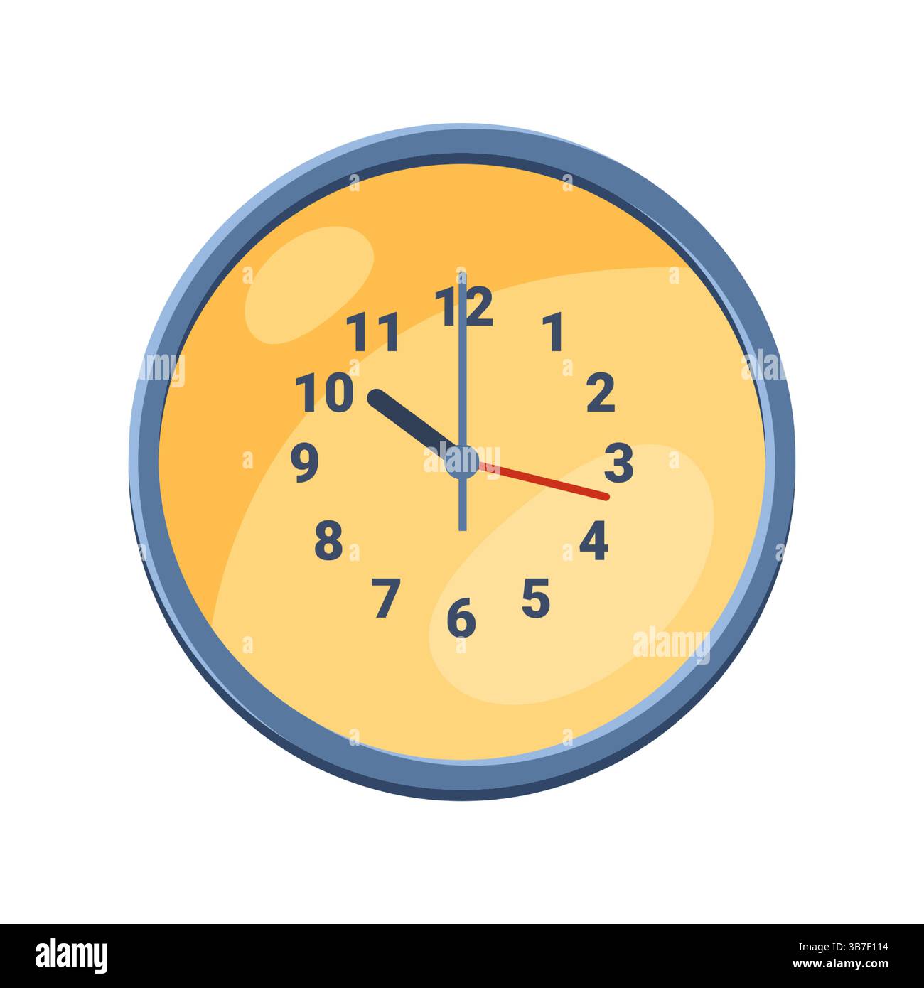 Vector wall clock or round retro timepiece. Classic analog or ...