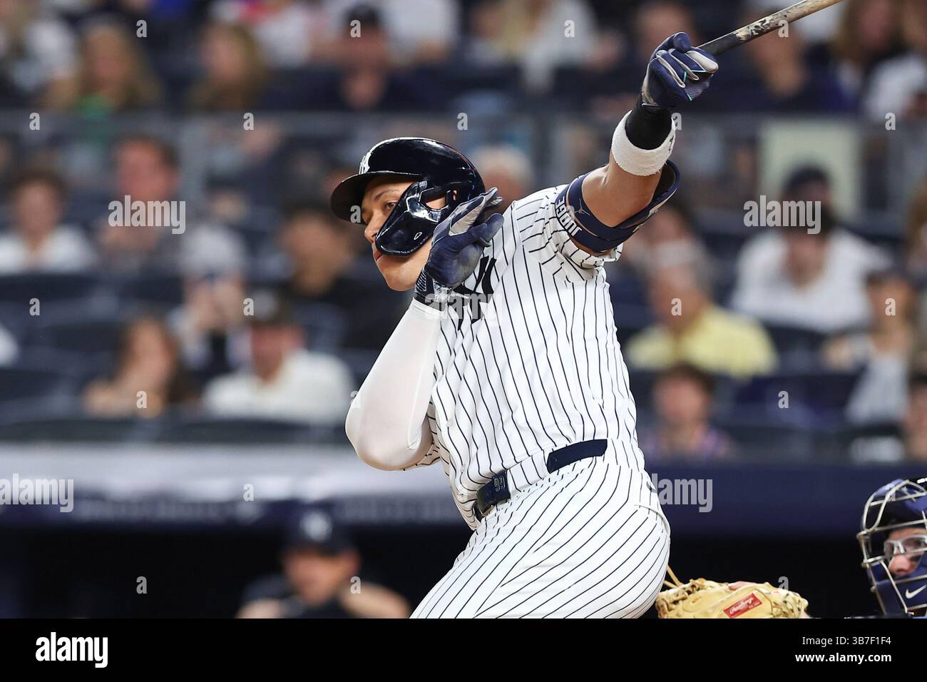 BRONX, NY - MAY 02: Aaron Judge #99 of the New York Yankees at bat ...