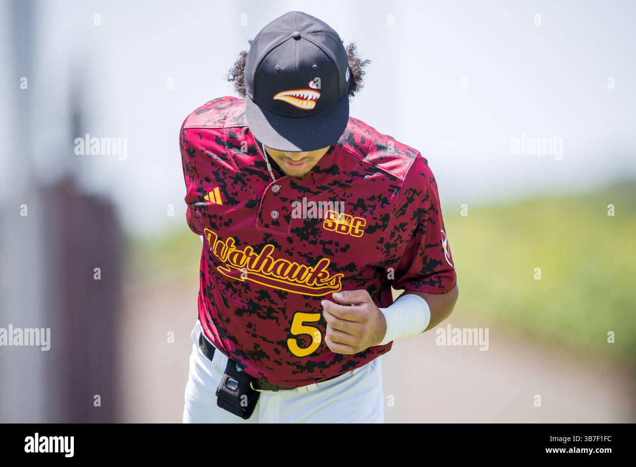 San Marcos, Texas, USA. 3rd May, 2025. Louisiana-Monroe Warhawks center ...