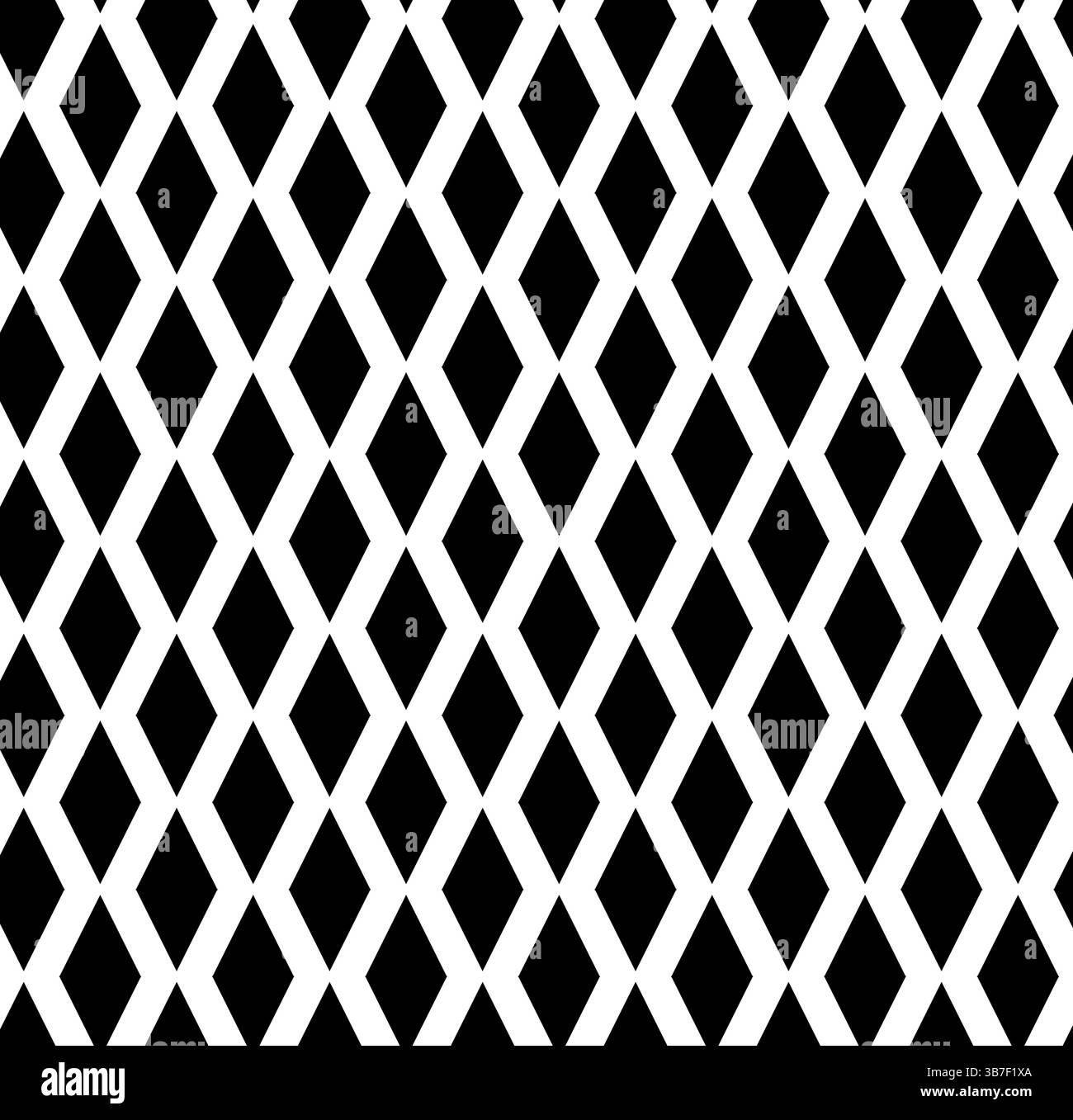 Diamond repeat Geometry seamless pattern. Vector graphic line illustration. Black and white ...
