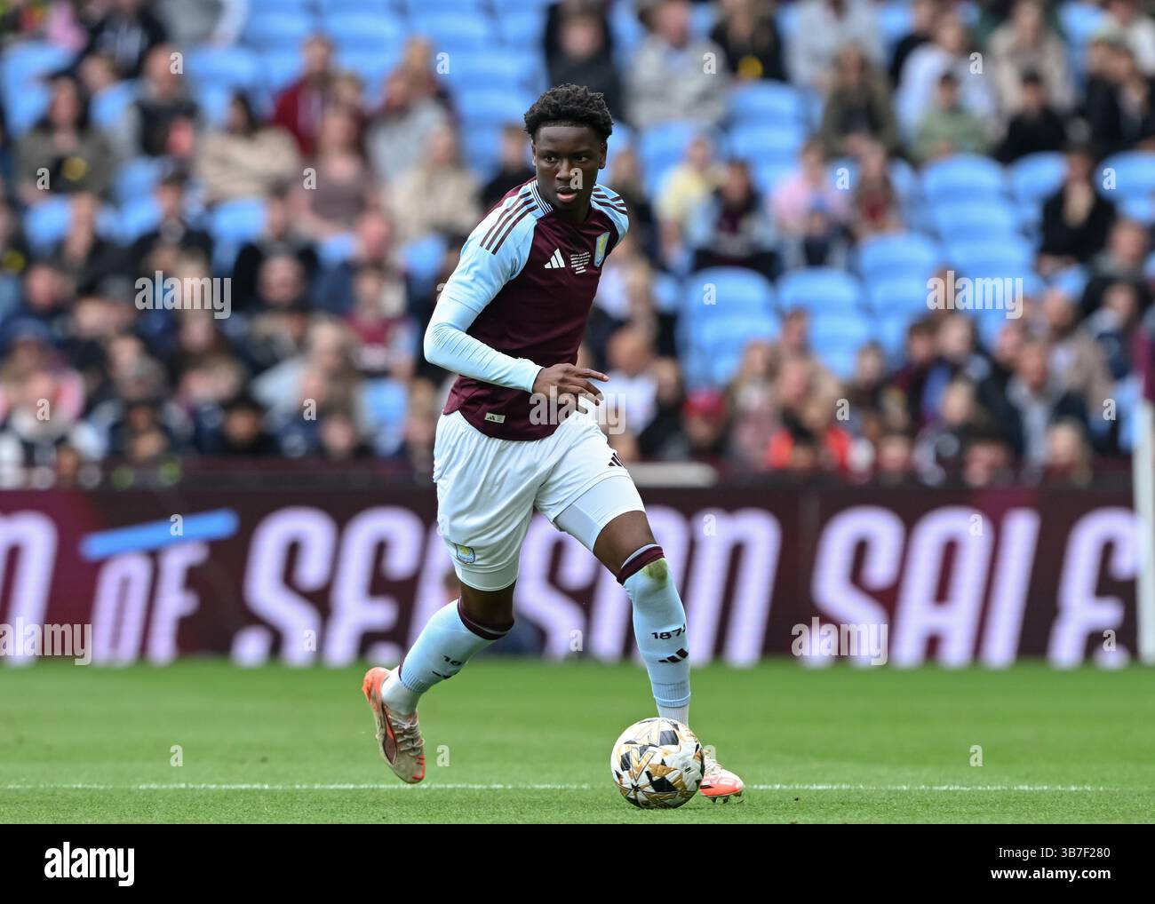 Birmingham, UK. 5th May, 2025. Jamaldeen Jimoh-Aloba of Aston Villa ...