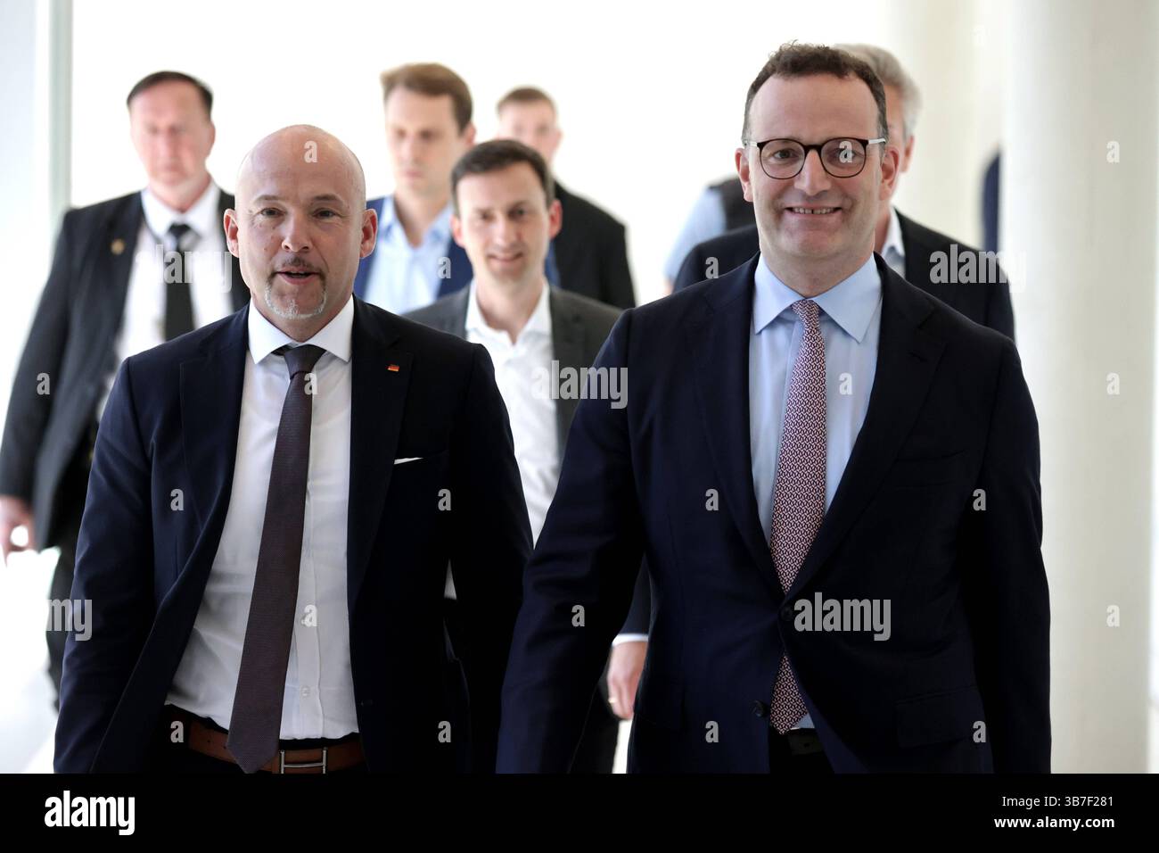 Alexander Hoffmann, CSU-Landesgruppenchef, Jens Spahn, Vorsitzender der ...