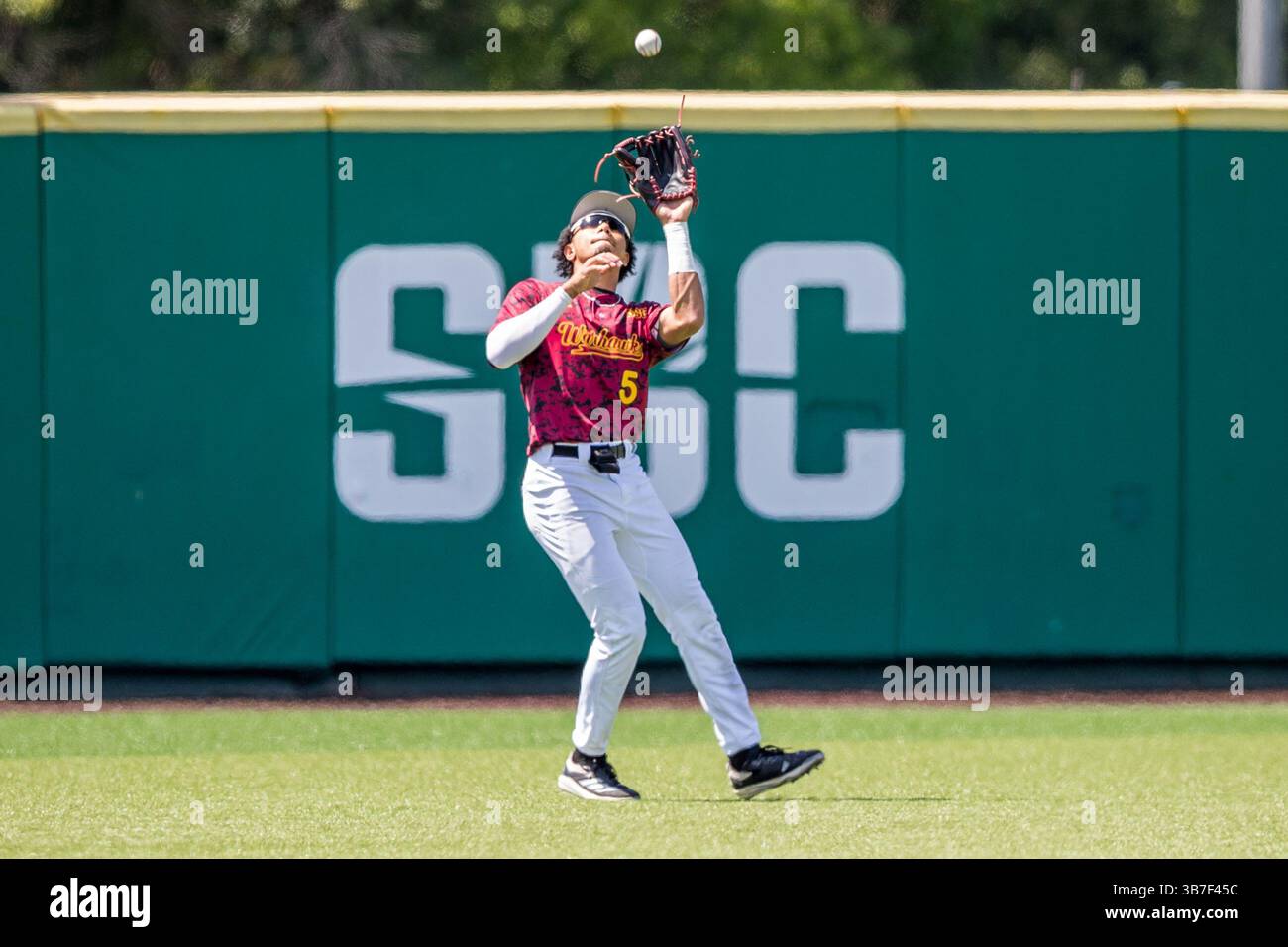 San Marcos, Texas, USA. 3rd May, 2025. Louisiana-Monroe Warhawks center ...