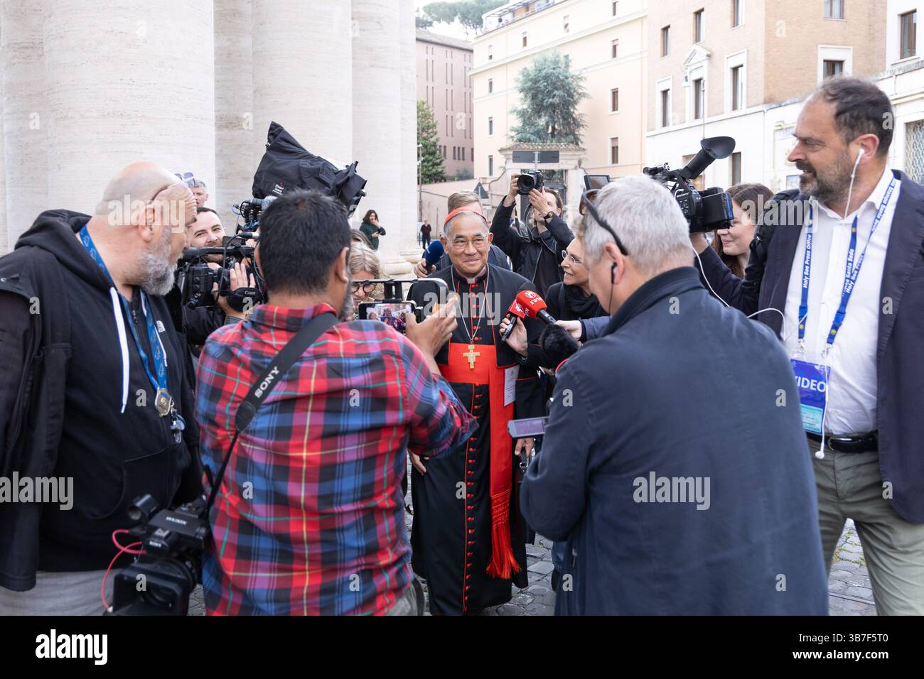 Cardinal William Seng Chye Goh arrives at St. Peter's Basilica to ...