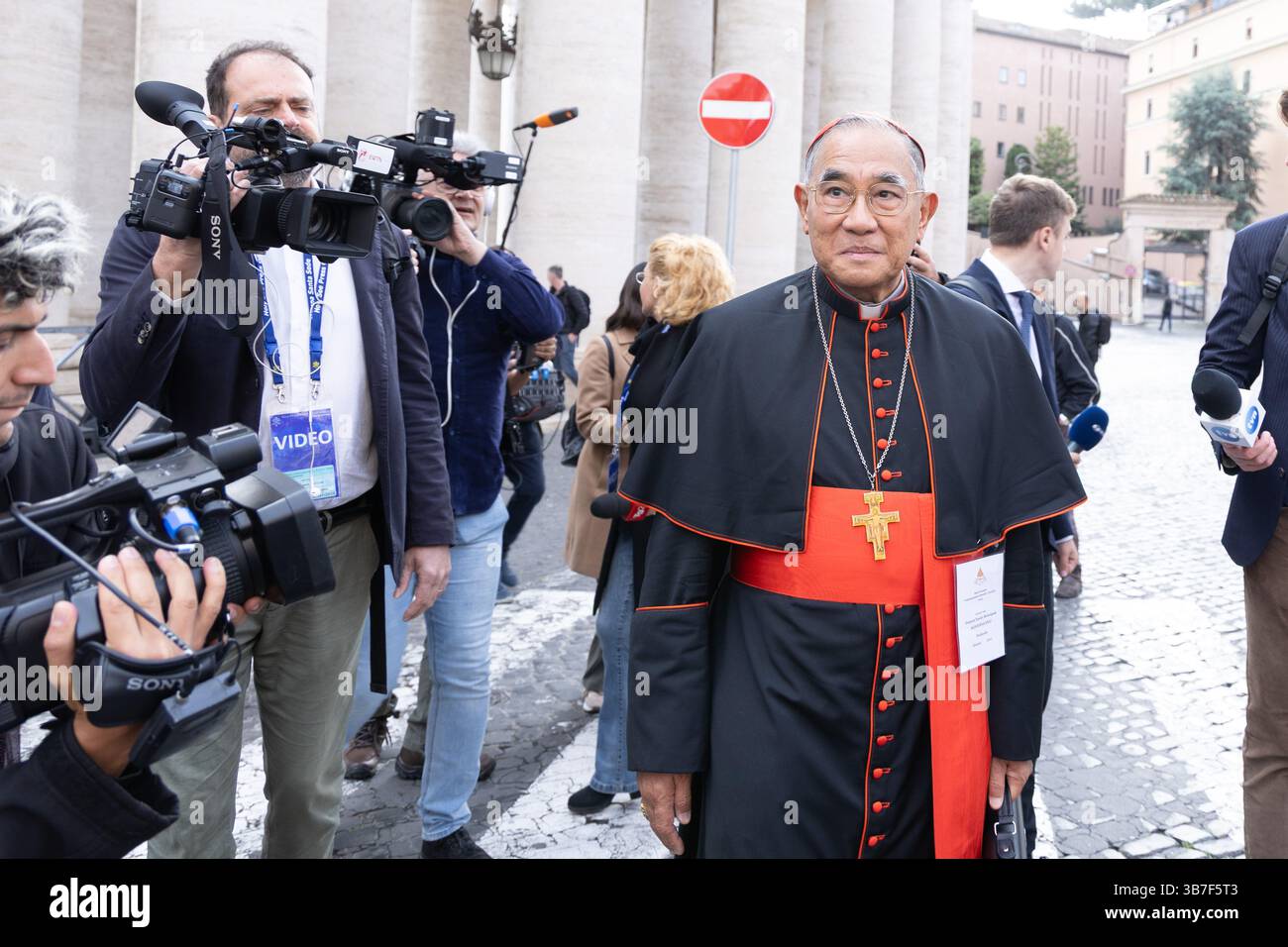 Cardinal William Seng Chye Goh arrives at St. Peter's Basilica to ...