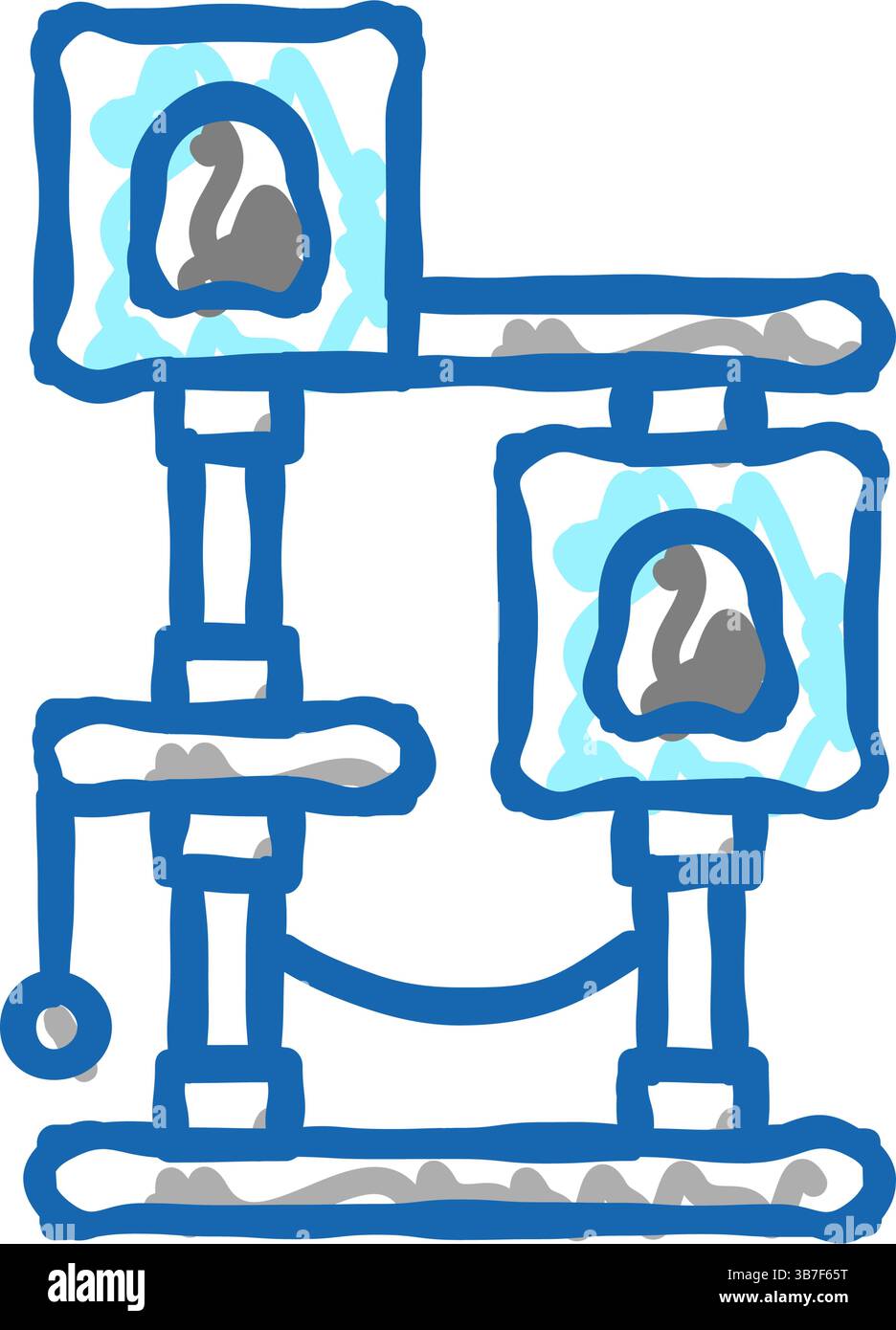 Cat tree furniture Cut Out Stock Images & Pictures - Alamy