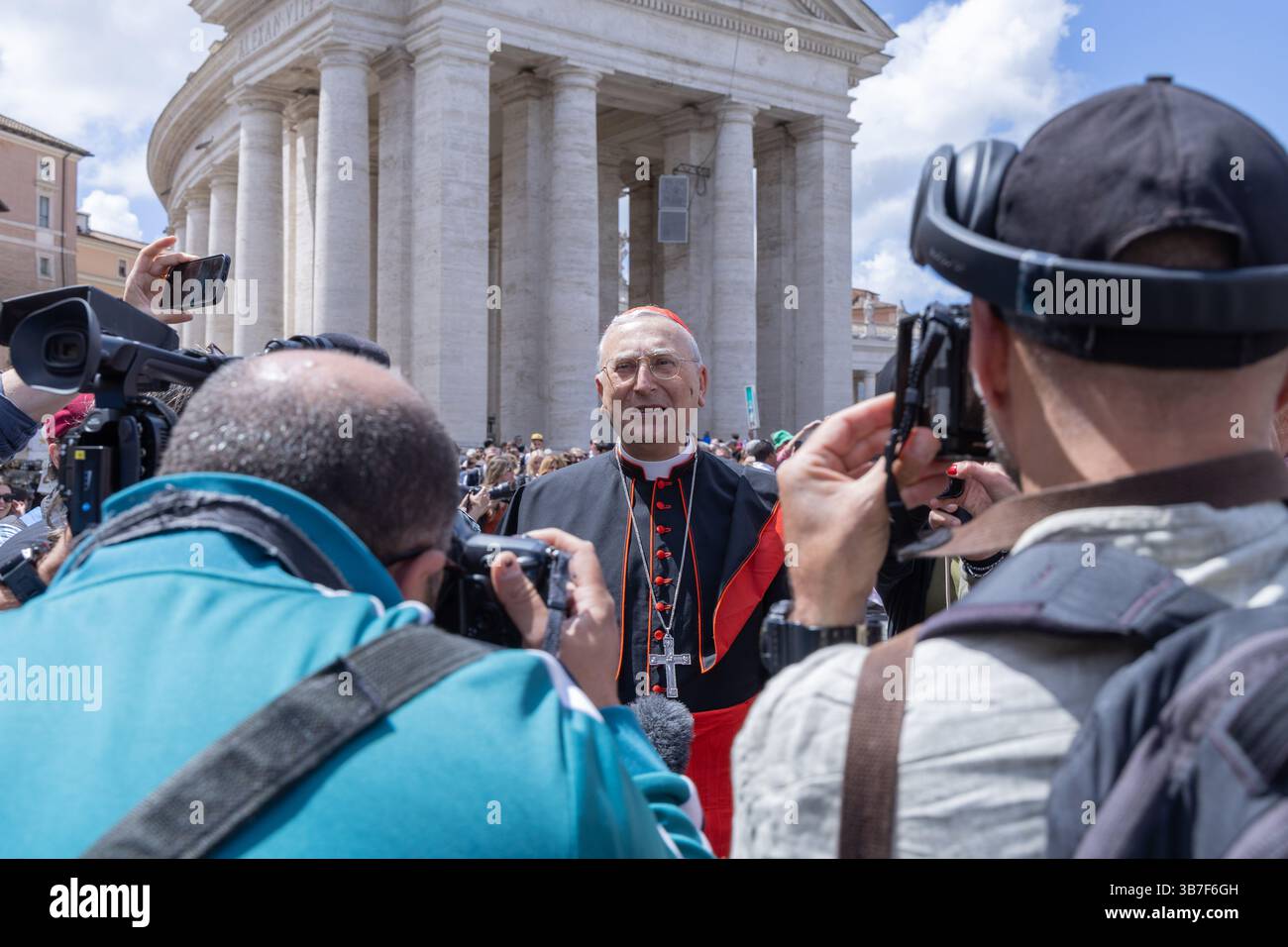 Cardinal Angelo De Donatis leaves St. Peter's Square after the twelfth ...