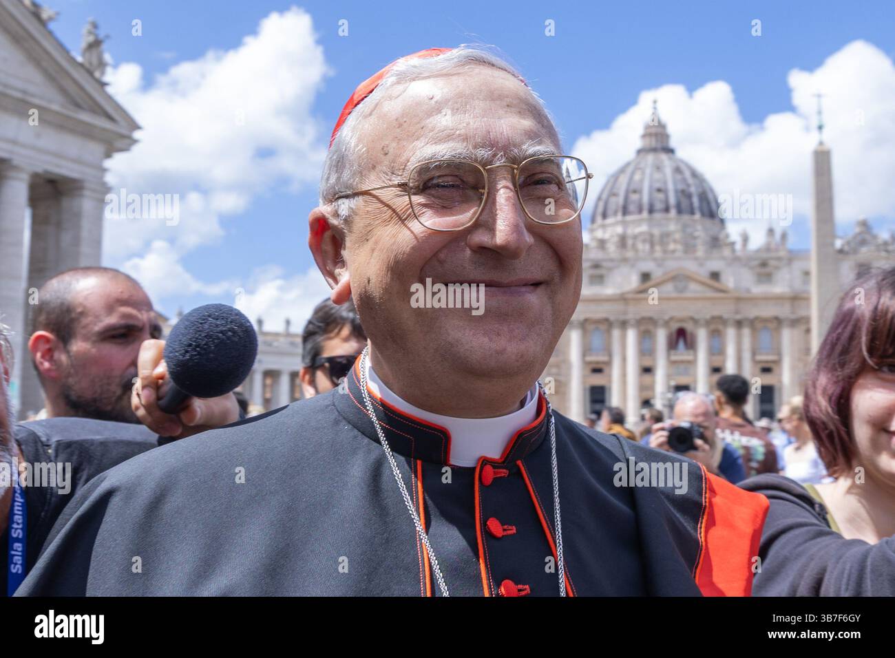 Cardinal Angelo De Donatis leaves St. Peter's Square after the twelfth ...