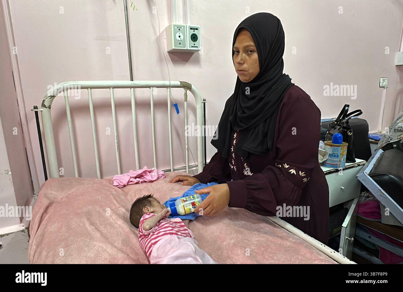 The Palestinian infant, Youssef Al-Najjar, four months old, is ...