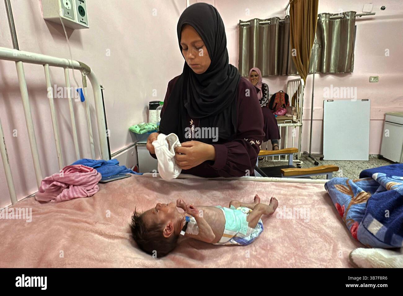 The Palestinian infant, Youssef Al-Najjar, four months old, is ...