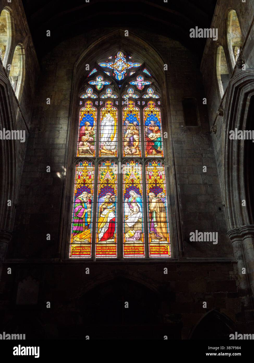 The Great West Window Howden Minster Stock Photo - Alamy