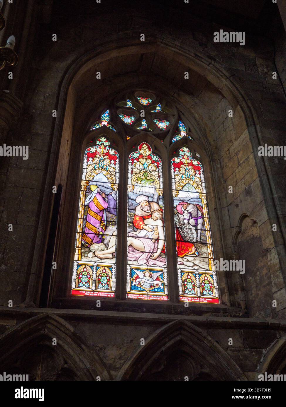 Stained Glass window Howden Minster Stock Photo - Alamy