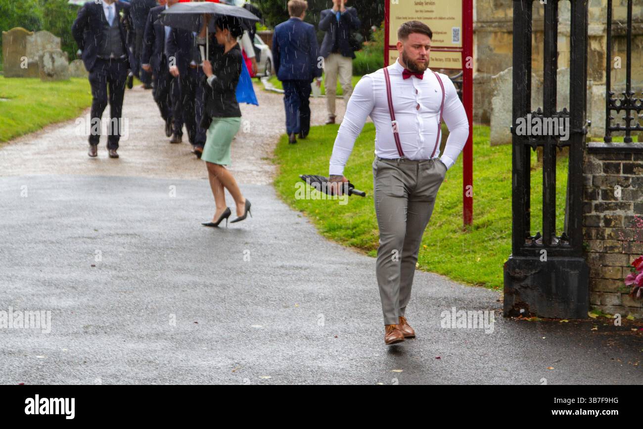 After a traditional British church wedding in St Michael's Framlingham ...
