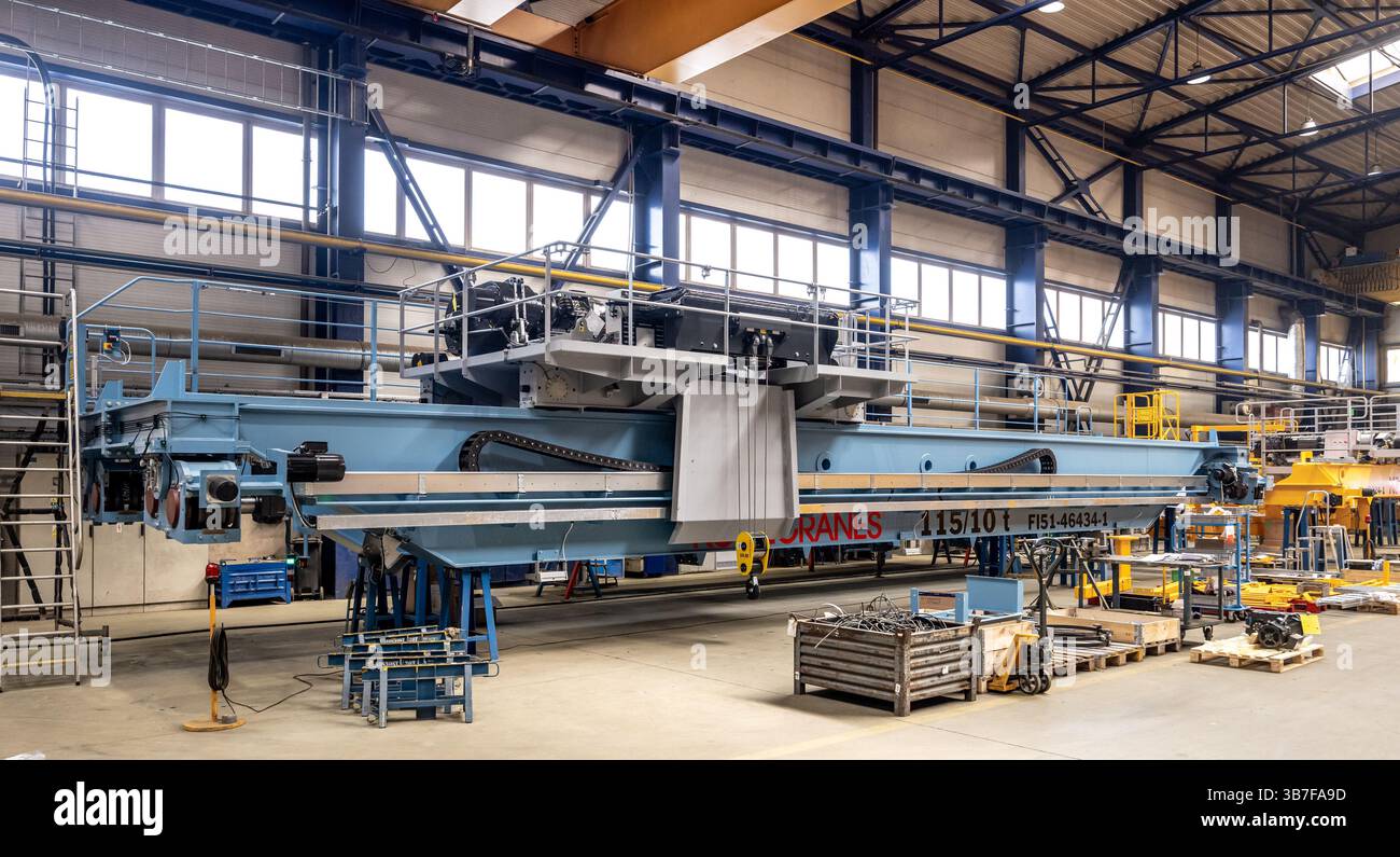 Slany, Czech Republic. 06th May, 2025. A tour of Konecranes and Demag's ...