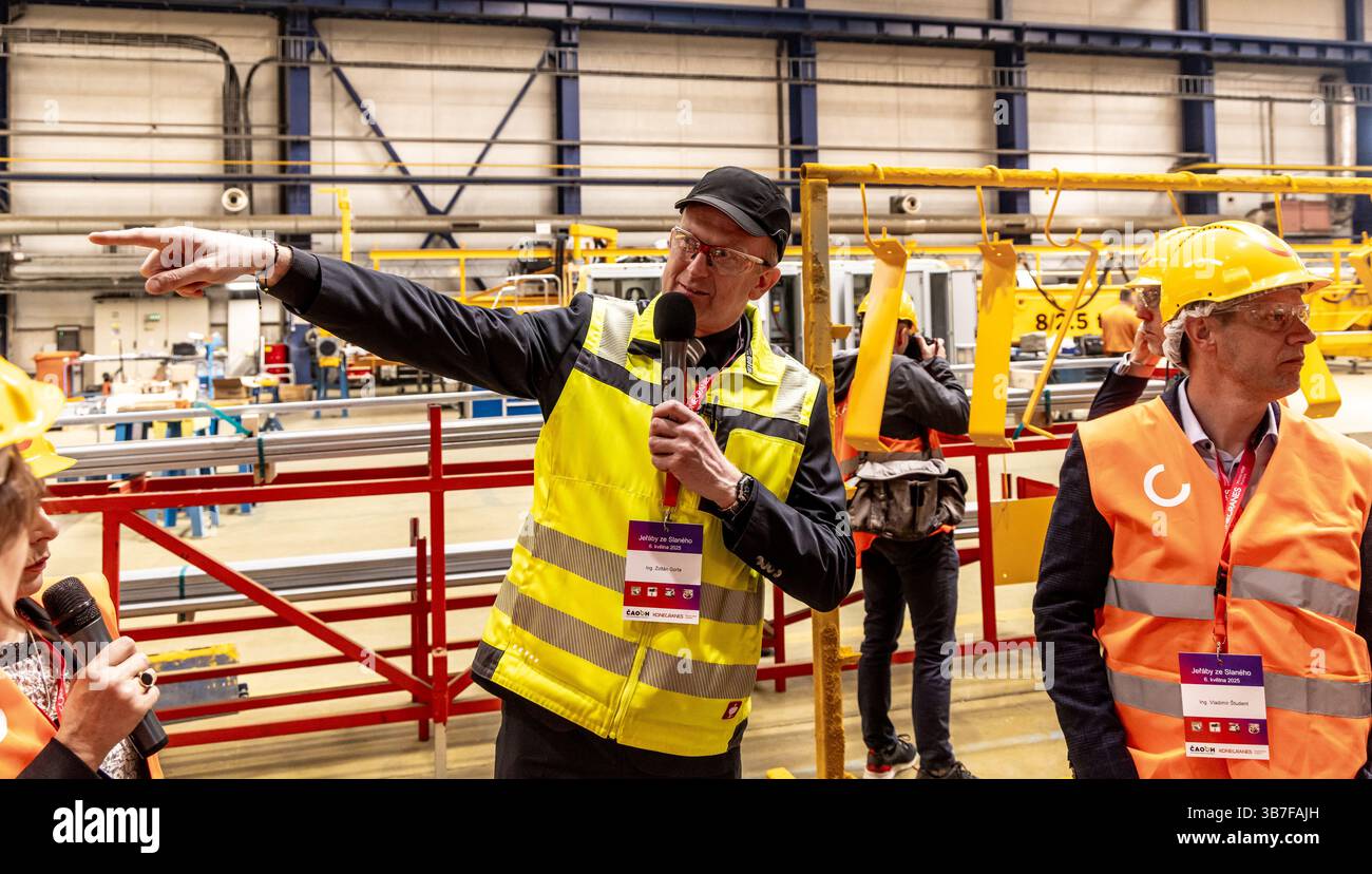 Slany, Czech Republic. 06th May, 2025. A tour of Konecranes and Demag's ...