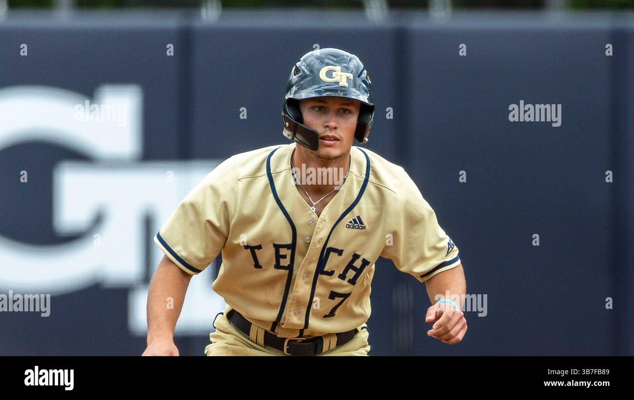 Georgia Tech infielder/utility Will Baker (7) during an NCAA baseball ...