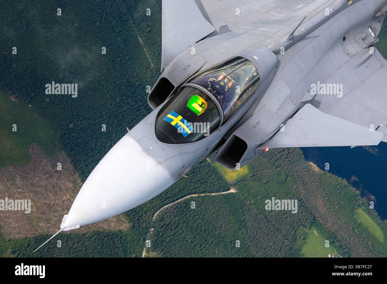 The Swedish Air Force’s Saab JAS 39C Gripen, with registration number ...
