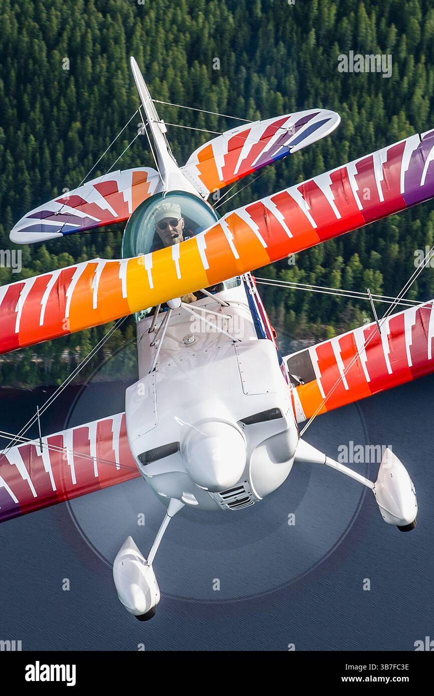 The Christen Eagle II, OH-XHN, is a versatile aerobatic biplane used in ...