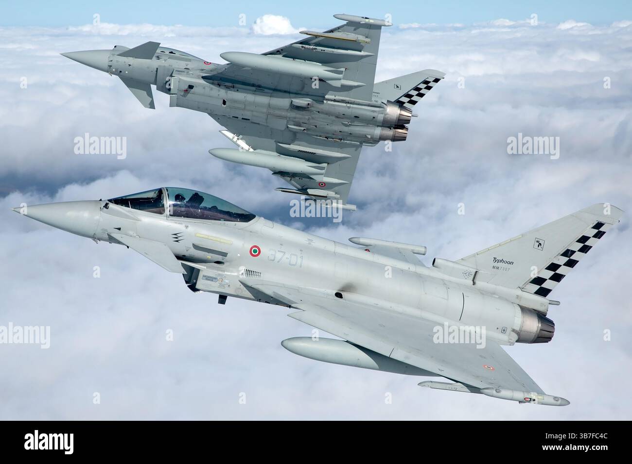 The Italian Air Force Eurofighter EF-2000 Typhoon, registrations 37-01 ...