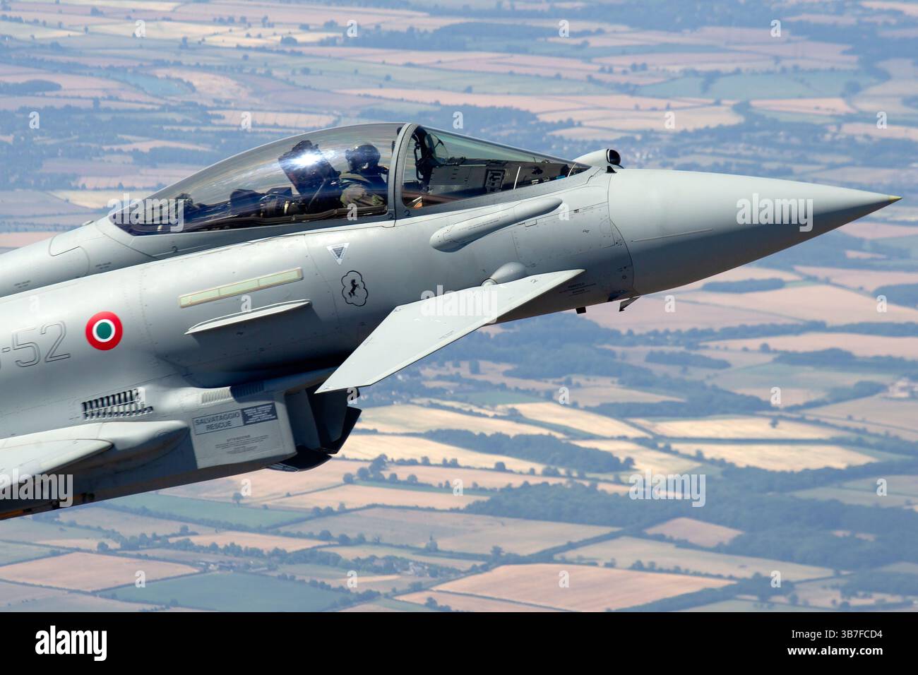 The Italian Air Force Eurofighter EF2000 Typhoon, marked with ...