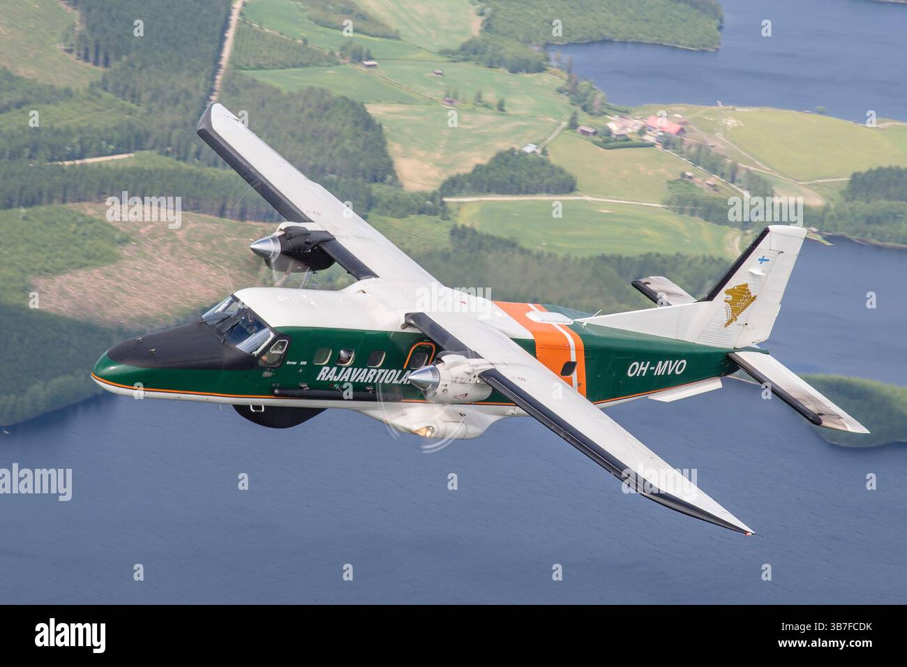 The Finnish Border Guard Dornier 228-212, registration OH-MVO, a twin ...