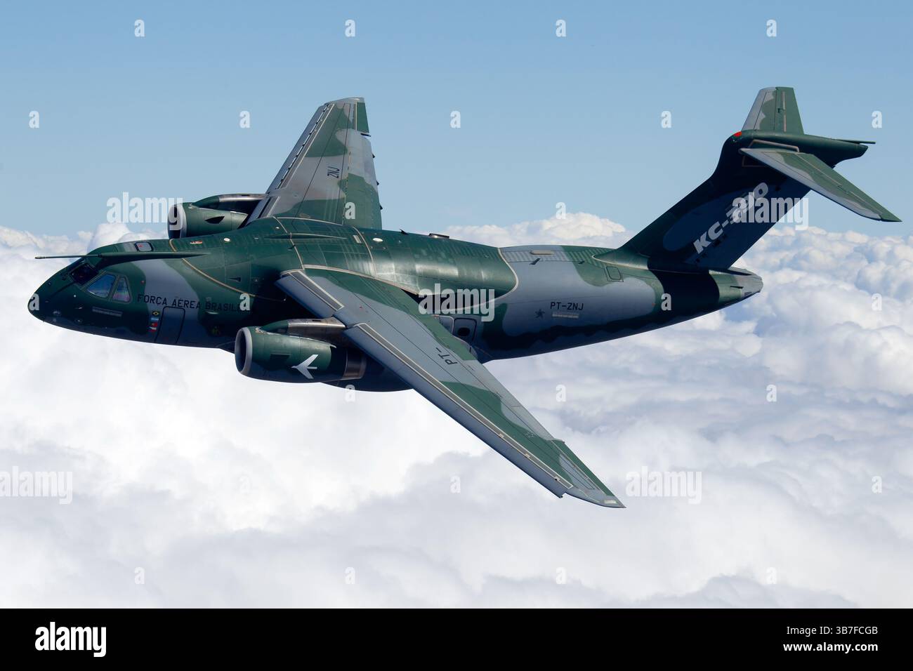 The Embraer KC-390 (EMB-390), Reg. PT-ZNJ, is a versatile, multi-role aircraft in the Brazilian ...
