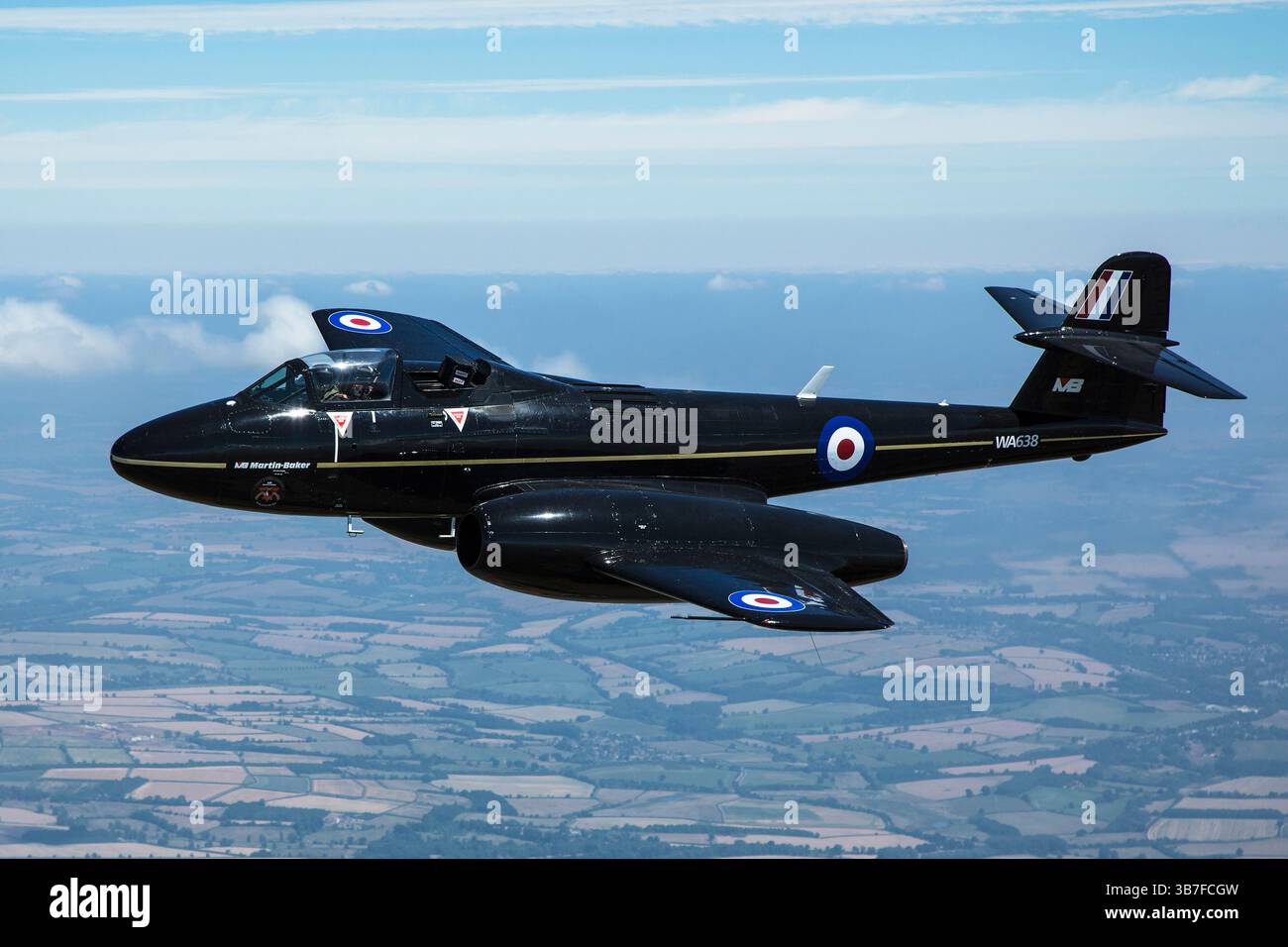 The Gloster Meteor T7, registration WA638, represents the evolution of ...