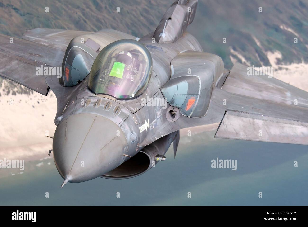 The F-16 Fighting Falcon, part of the Greek Air Force, is fitted with ...