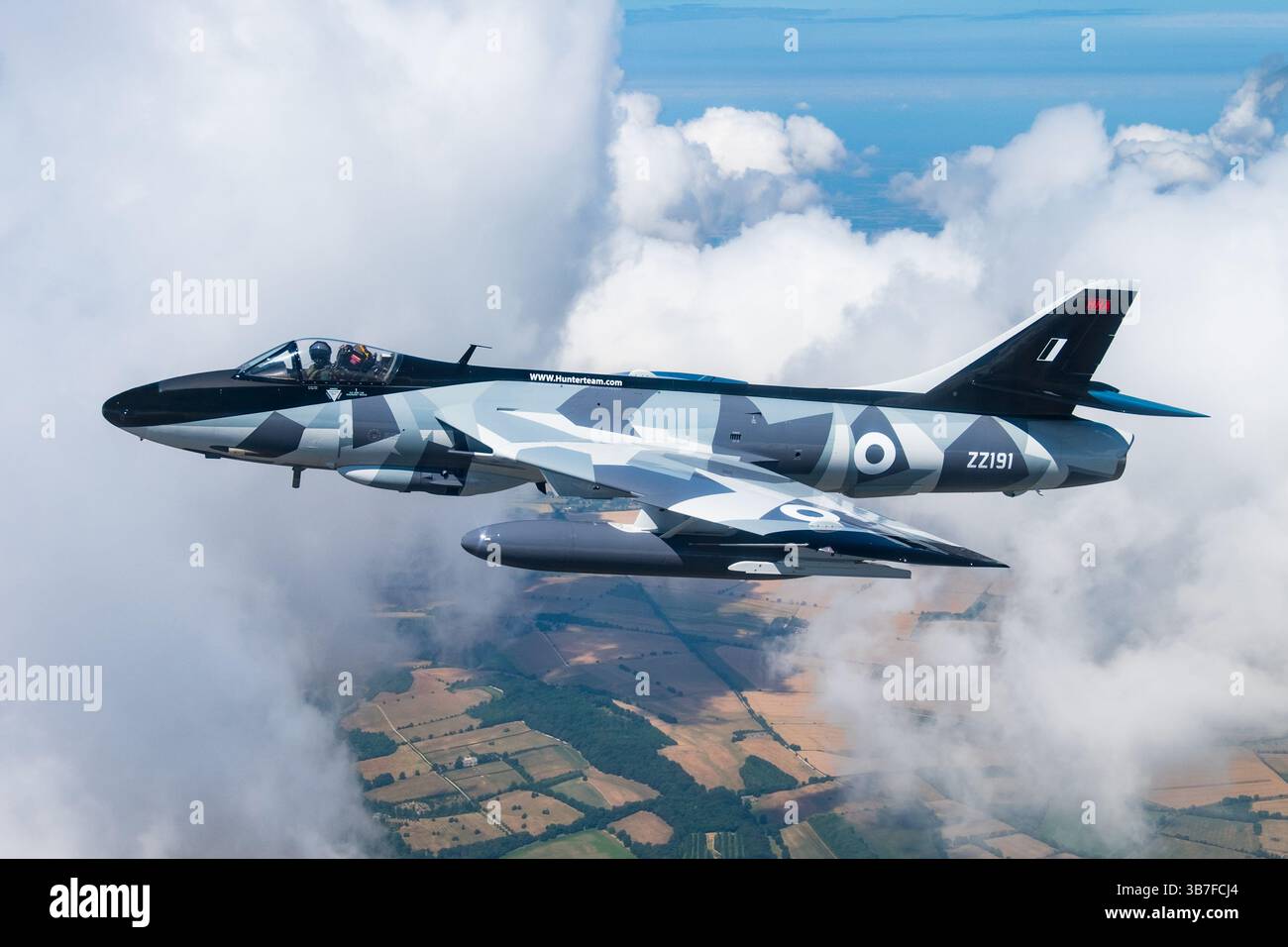 The UK Air Force Hawker Hunter F58, registration ZZ191, is a well-known ...