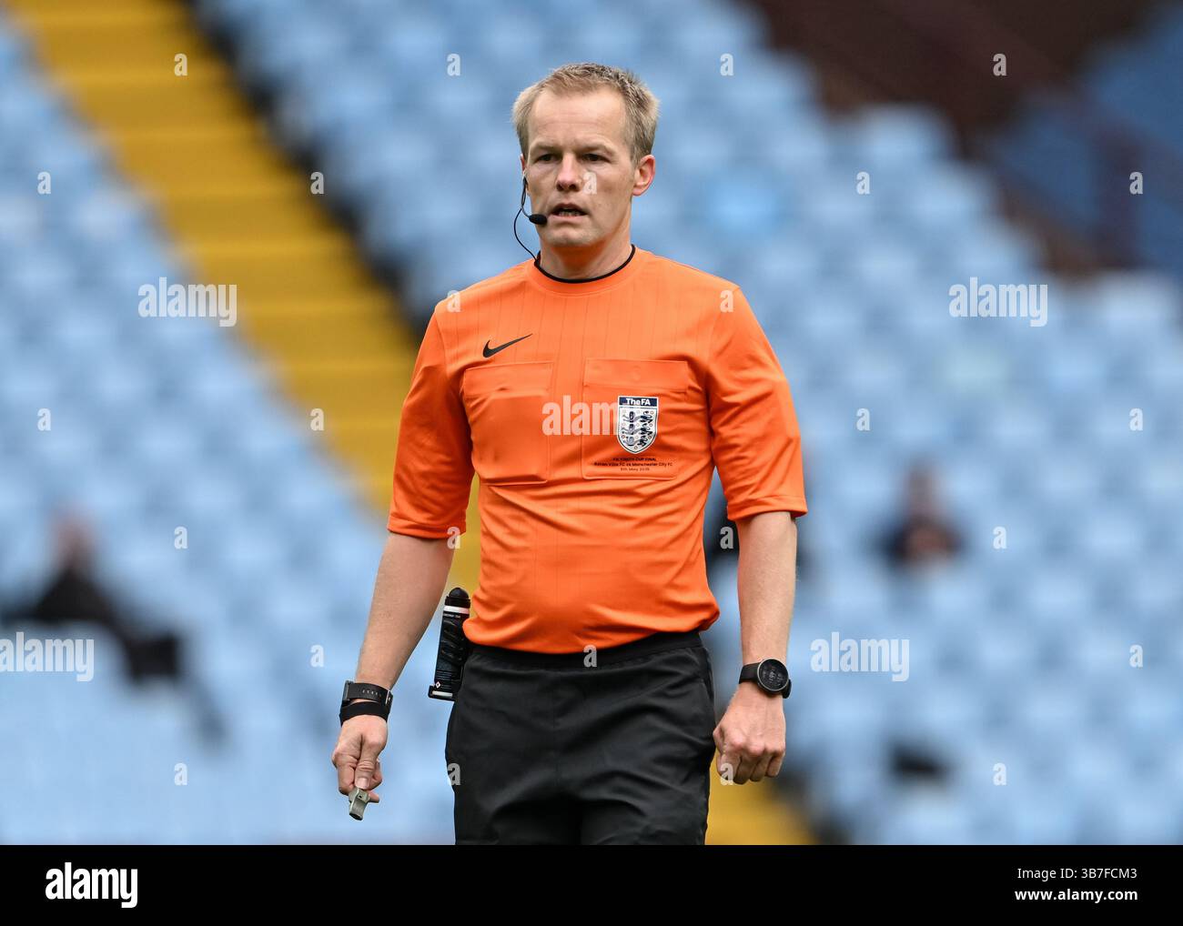 Birmingham, UK. 5th May, 2025. Referee Gavin Ward during the Aston ...