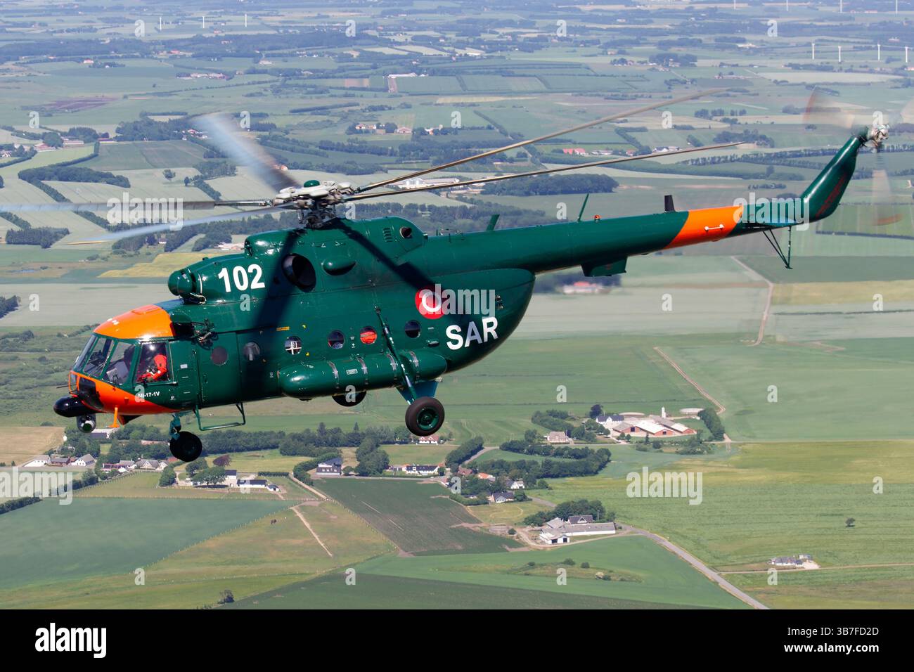 A Latvian Air Force Mil Mi-17-1V helicopter, registration 102 ...