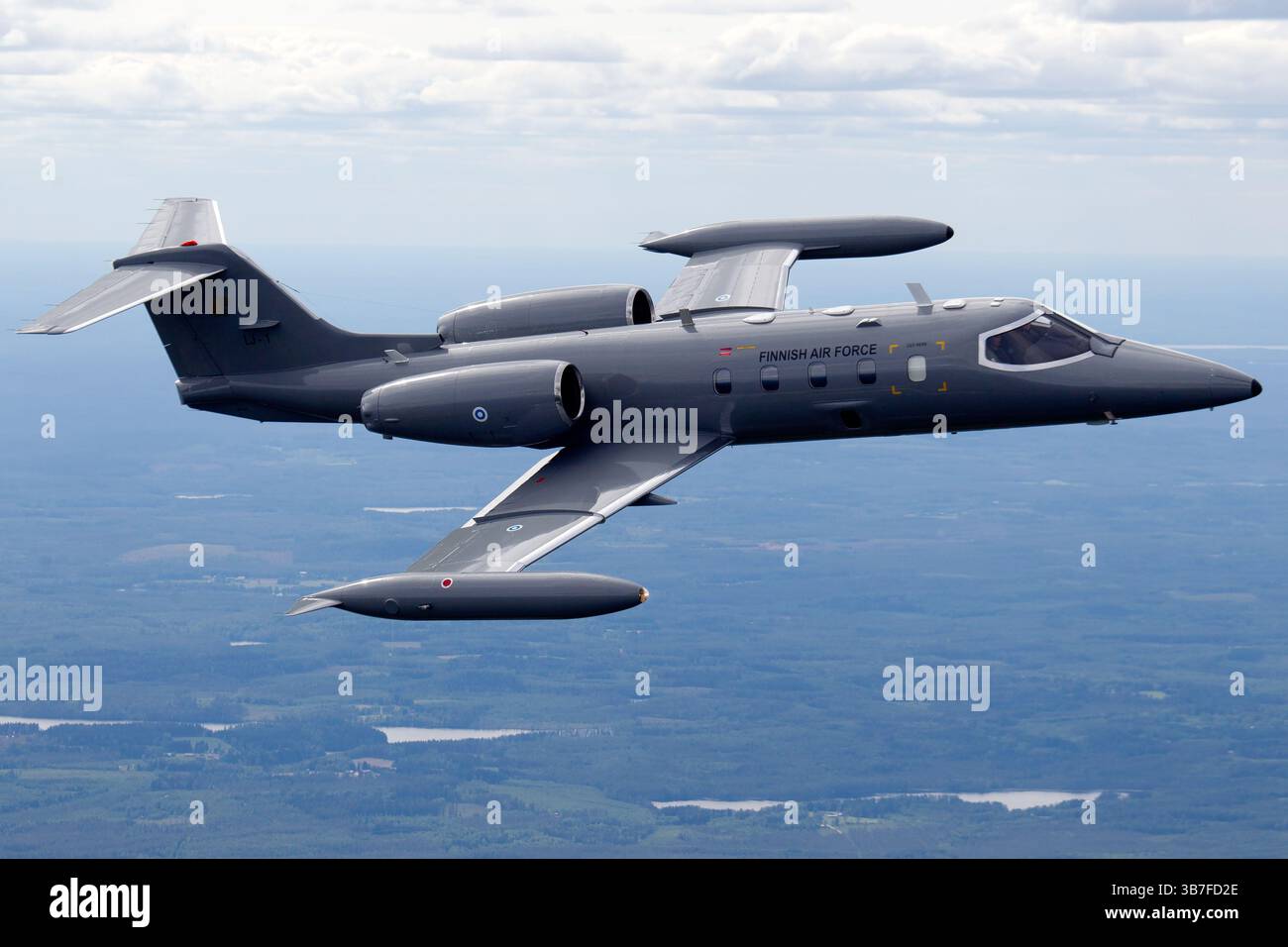 The Finnish Air Force's Gates Learjet 35A, registration LJ-1, is a ...