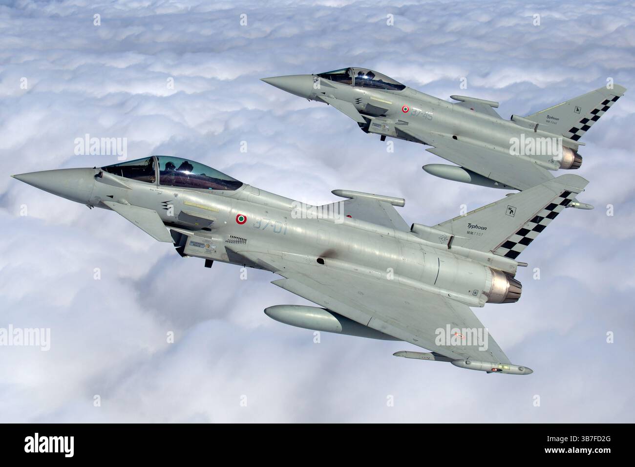 The Italian Air Force's Eurofighter EF-2000 Typhoon EFA aircraft ...